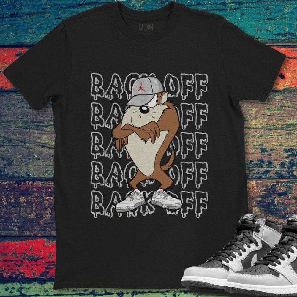 Looney Tunes Taz Back Off Sneaker Portrait Unisex Tee… - Gem